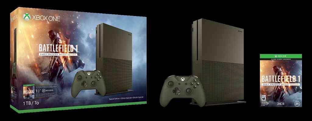 Stunning Military Green Battlefield 1 Xbox One S Bundles Up For Pre-Order