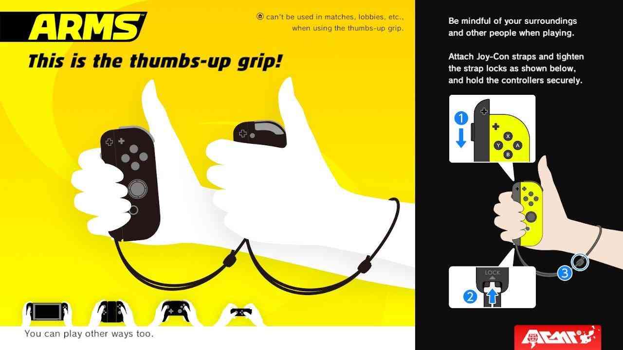 Nintendo ARMS Disables Home Button During Online Play via Thumbs-Up Grip
